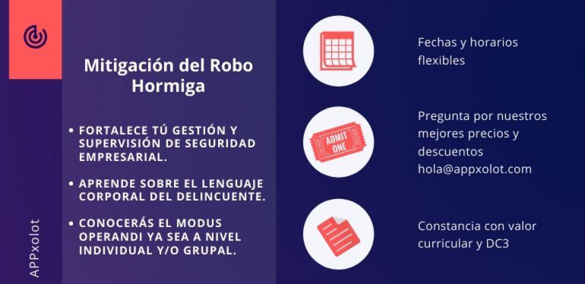 Curso en Mitigación del Robo Hormiga | Taller Diplomado Conferencia